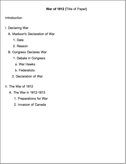 Example Outline